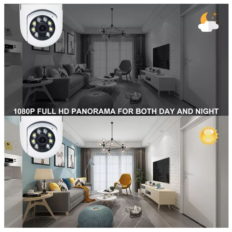 กล้องวงจรปิด กล้องหลอดไฟ กล้องไร้สาย อินฟราเรด โหมดพาโนรามา360องศา