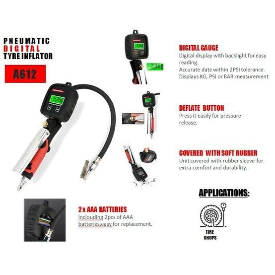 AEROPRO หัวเติมลม แบบดิจิตอล รุ่น A612 - มหาทรัพย์ - ThaiPick