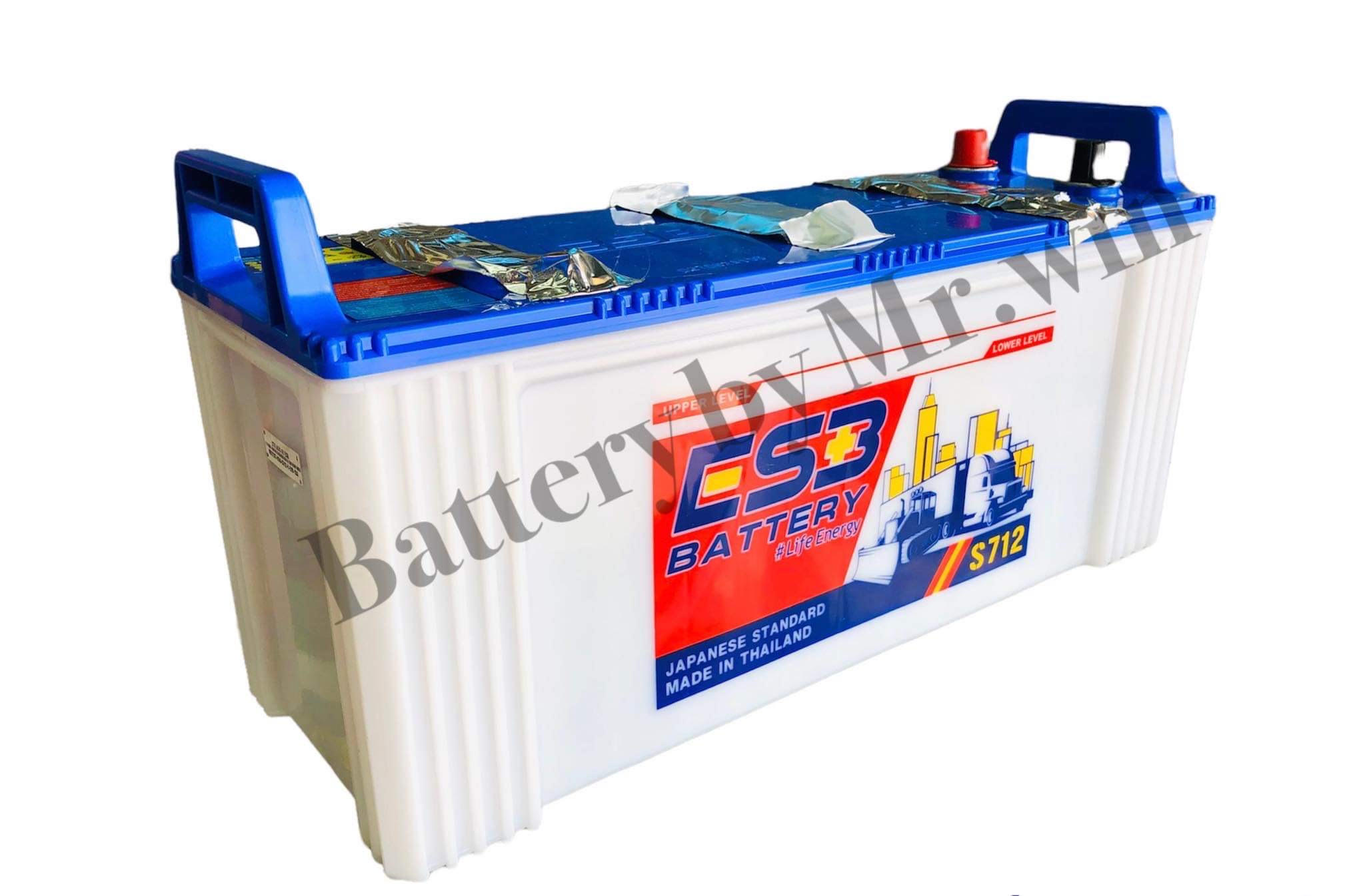 แบตเตอรี่รถบรรทุก12V 120 แอมป์ Battery BY MR.WIN ESB N120 (S712) ลูกยาวใส่รถบรรทุก ใช้งานโซล่า ...