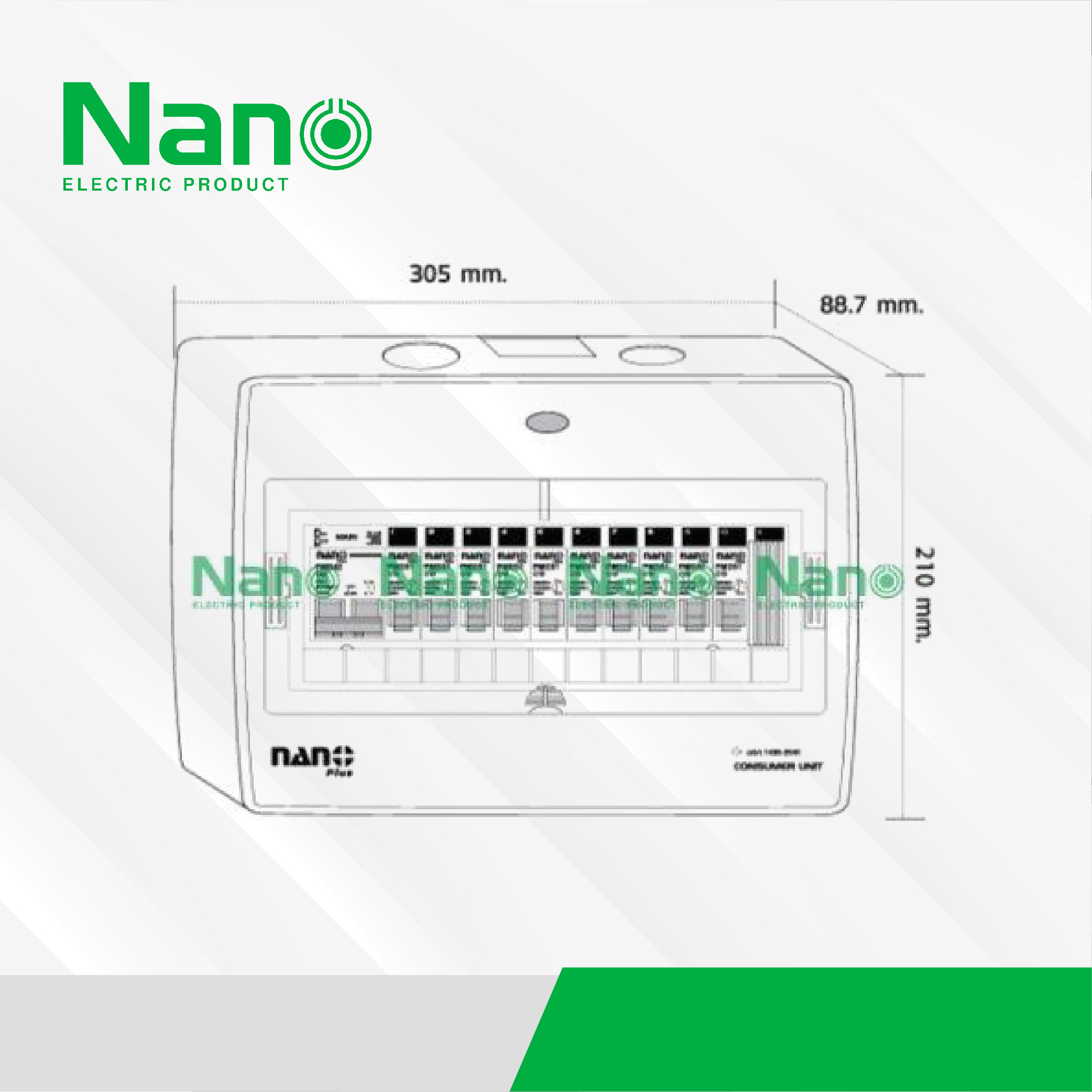 ตู้คอนซูมเมอร์ NANO Plus 11 ช่อง NANO NNP-CM NNP-CR Plus เมนธรรมดา MCB ...