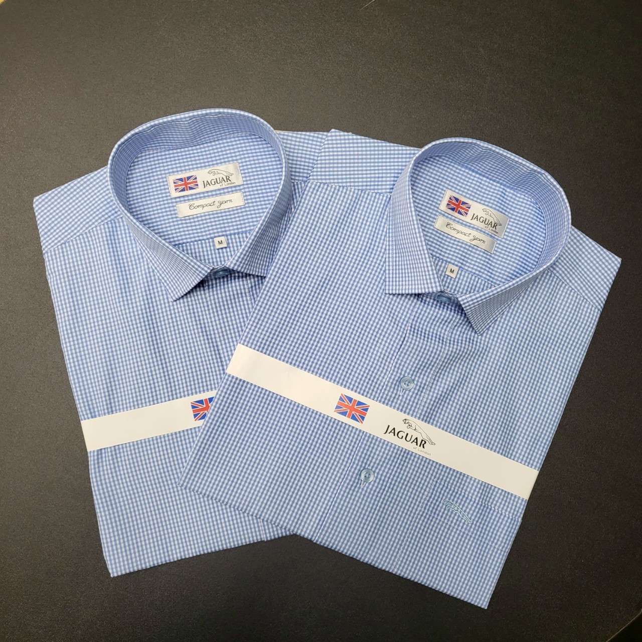 Jaguar เสื้อเชิ้ตผู้ชาย แขนสั้น ทรงRegular JTIW-3057-1-BU | Lazada.co.th