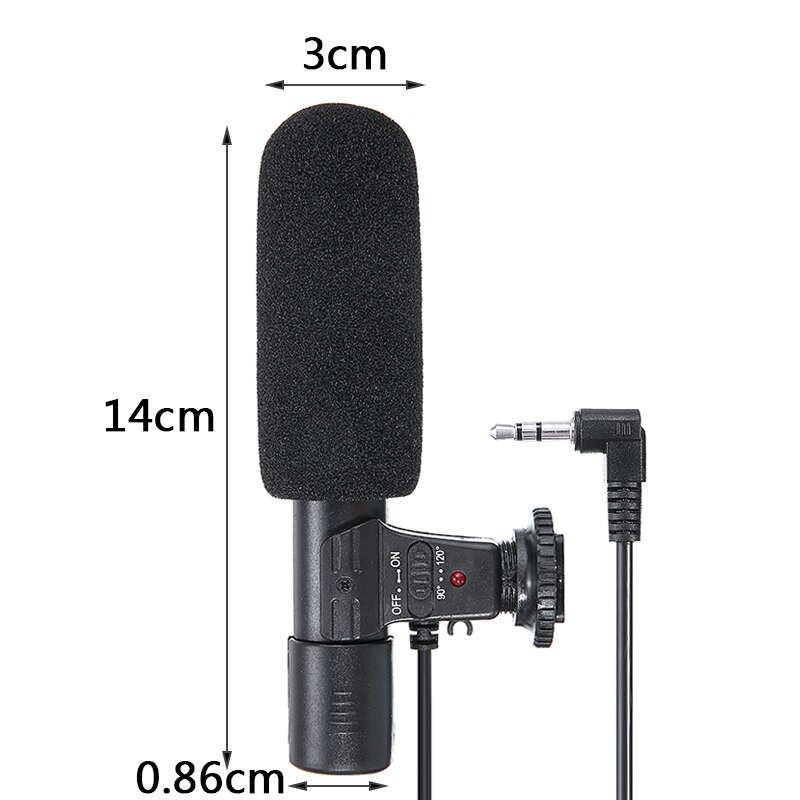 MicrophoneNewest 3.5mm External Stereo Microphone Single Directional ...
