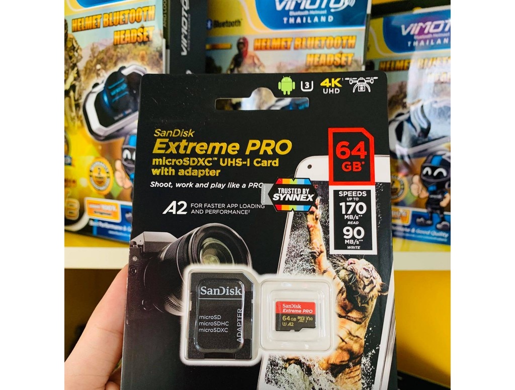 (ของแท้ 100) เมมโมรี่ SanDisk 64G U3 Extream Pro Micro SDHC UHS-I 4K UDH - Richnetwork - ThaiPick