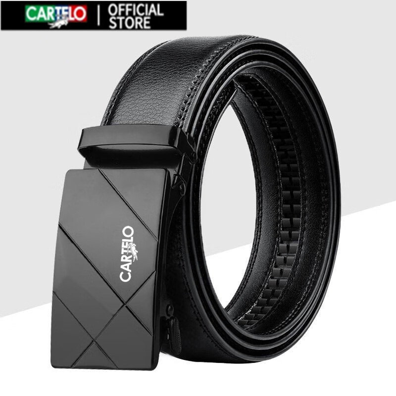 CARTELO เข็มขัดหนังผู้ชายใหม่อัตโนมัติหัวเข็มขัดหนังวัวเข็มขัดแบรนด์ดังระดับไฮเอนด์หนุ่มสาวและ ...