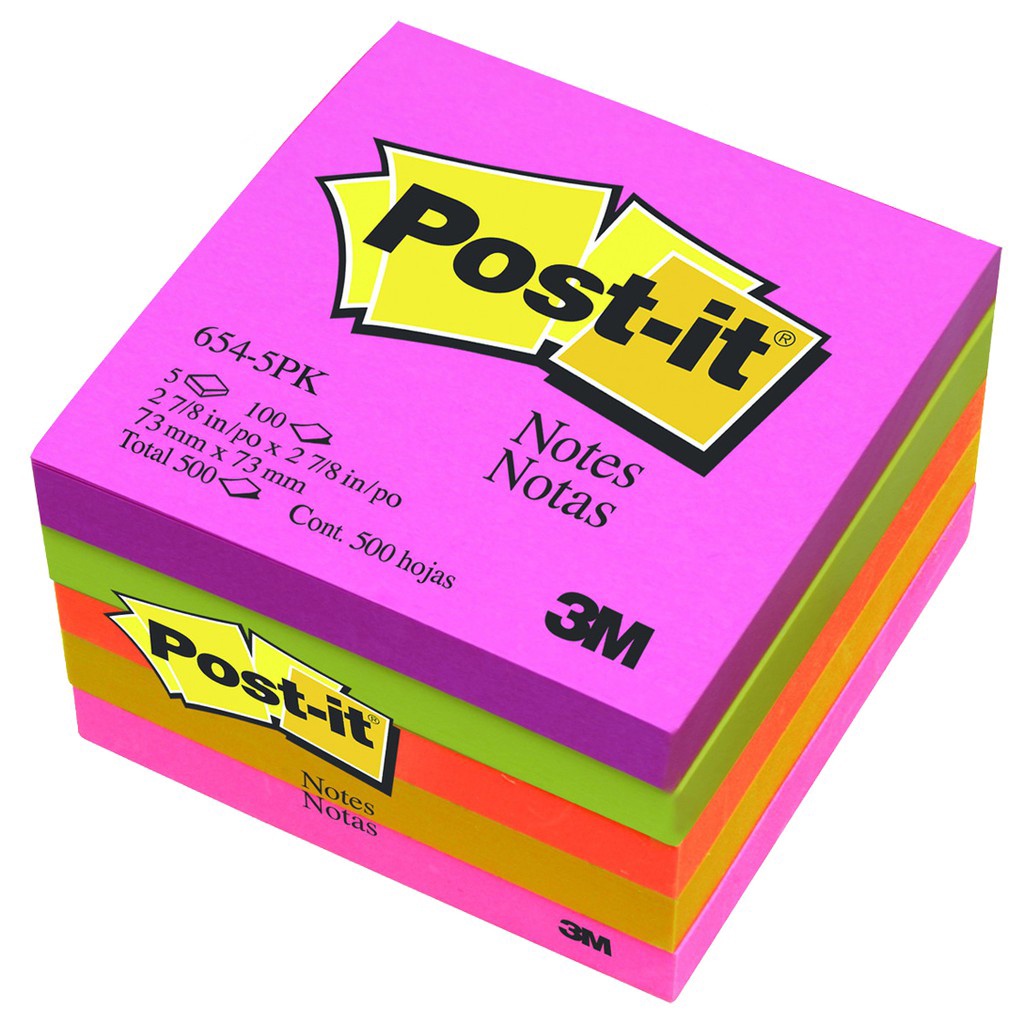 Post-it Notes 654 คละสี 3x3 (แพ็ค 5 เล่ม) | Lazada.co.th
