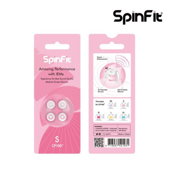 Spinfit CP100+ for IEM CP100 Plus Silicone Patented Eartips Comfort ...