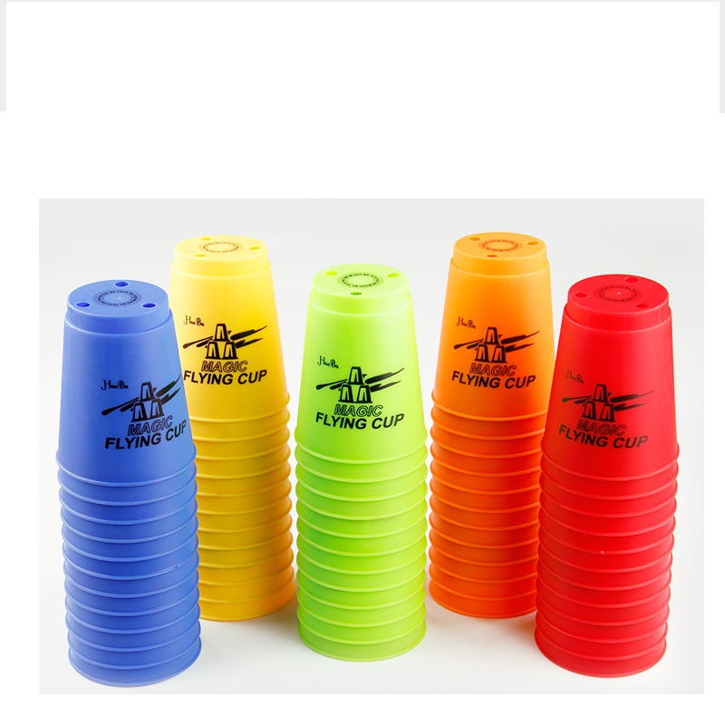 Double B toys เกมครอบครัว แก้วสแต็ค ถ้วยเรียงซ้อน เกมส์เรียงแก้ว Magic flying stacked cup Toys ...