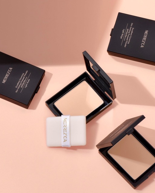 Merrez'ca Excellent Covering Skin Setting Pressed Powder แป้งพัฟเมอร์เร ...