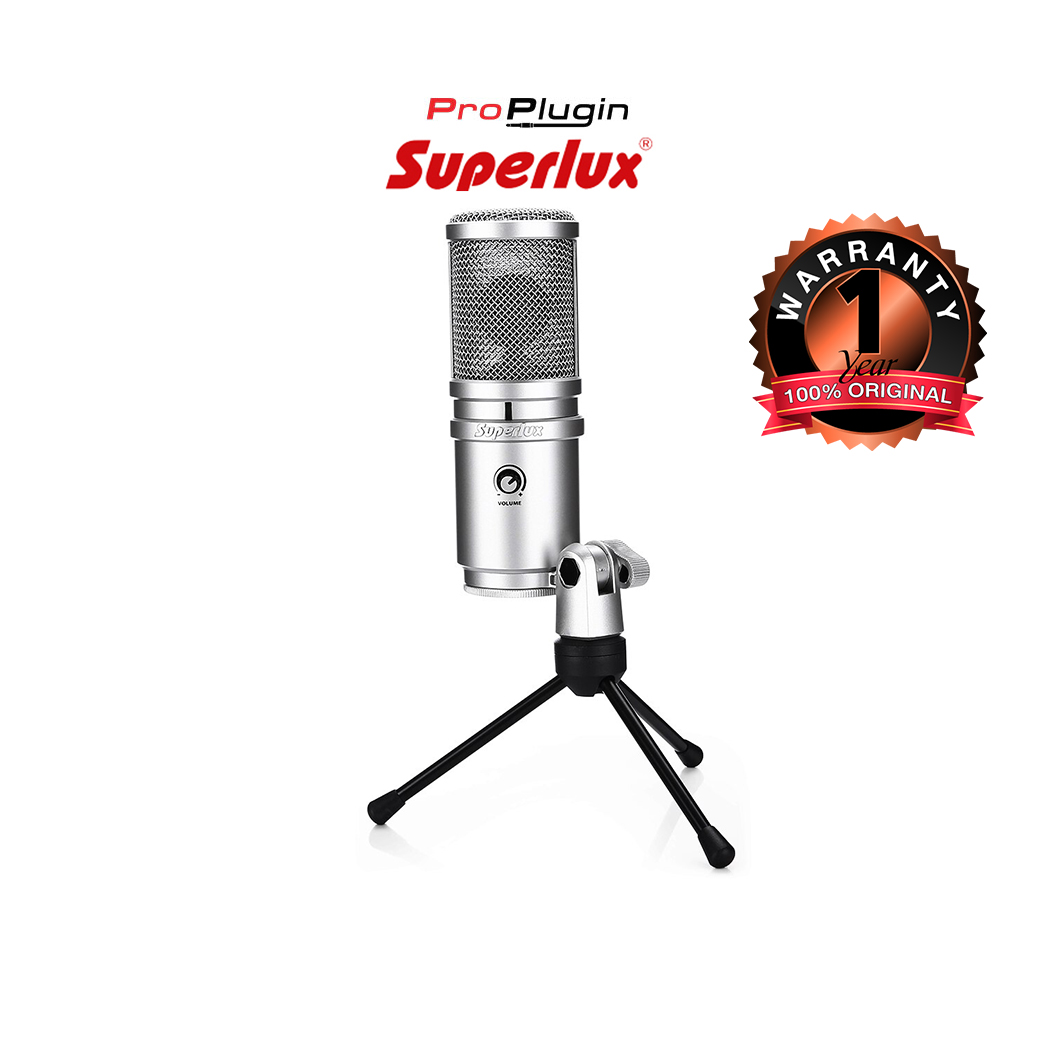 SuperLux E205U USB Microphone ไมโครโฟนคอนเดนเซอร์แบบ USB สำหรับใช้งานบันทึกเสียง live gaming ...