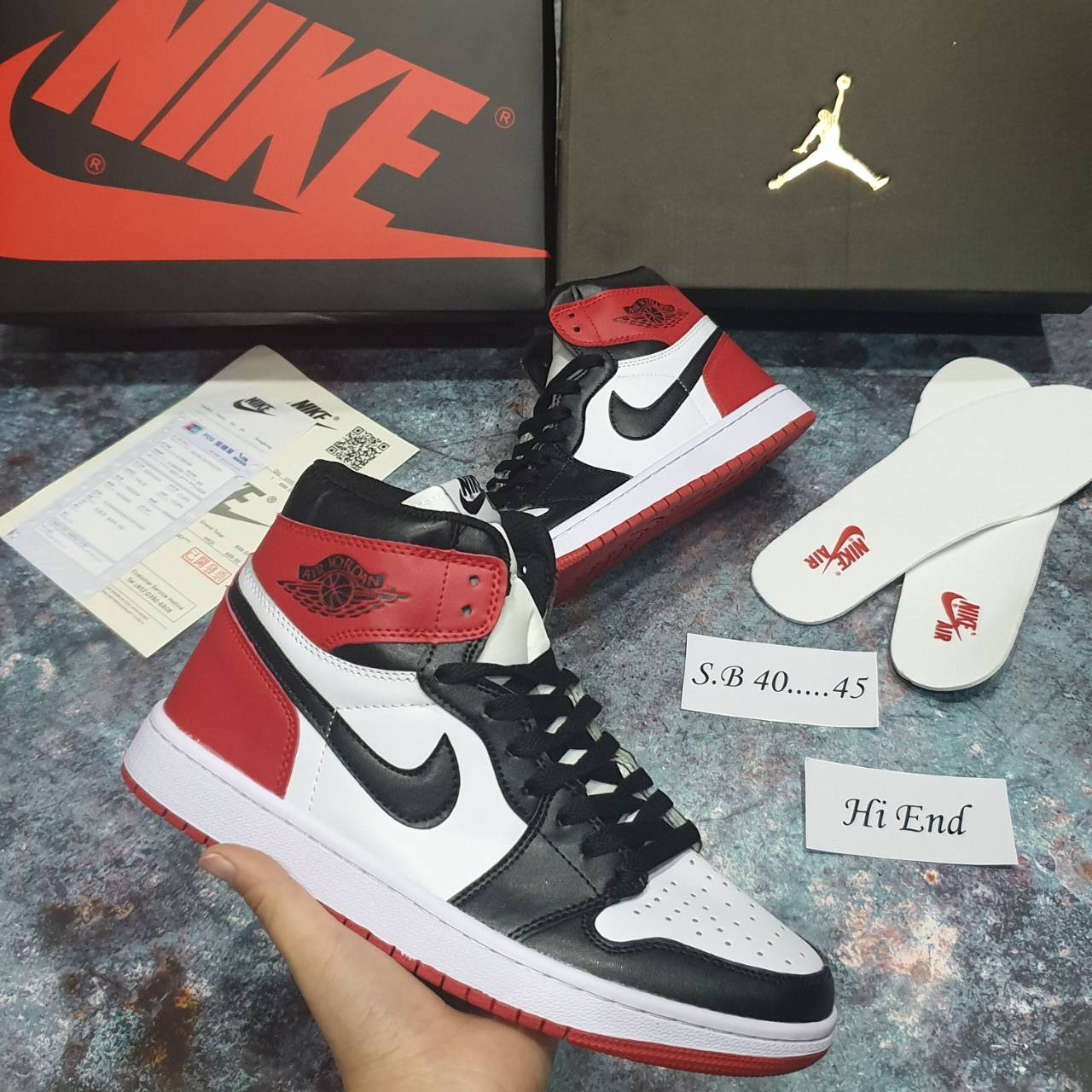 ลดราคา ???? รองเท้าNikeAir Jordann 1 Mid ไซส์ 40-45 (อุปกรณ์ครบพร้อม ...