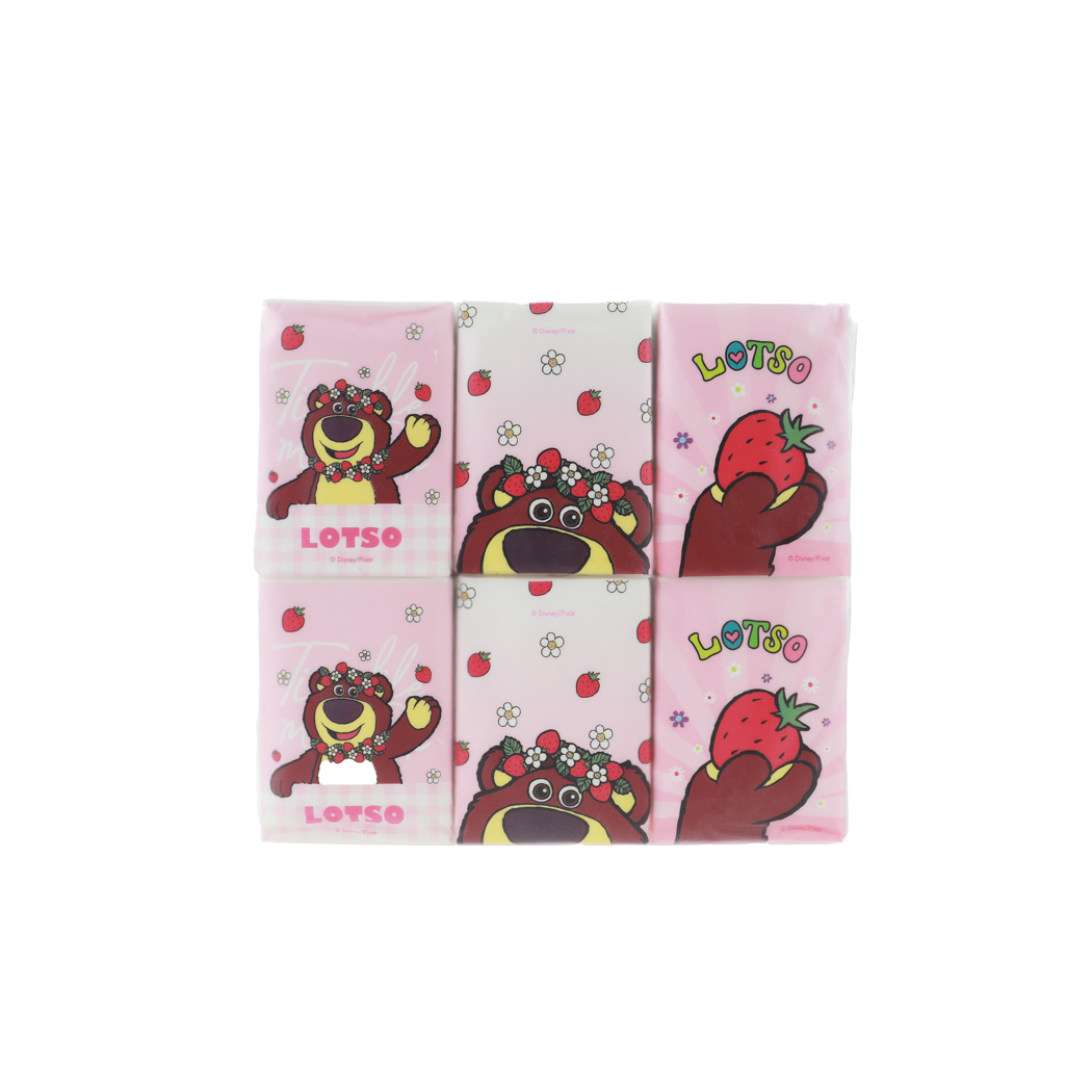 MINISO ทิชชู่ กระดาษชำระ ขนาดพกพา Lotso Collection Strawberry (12 ซอง ...