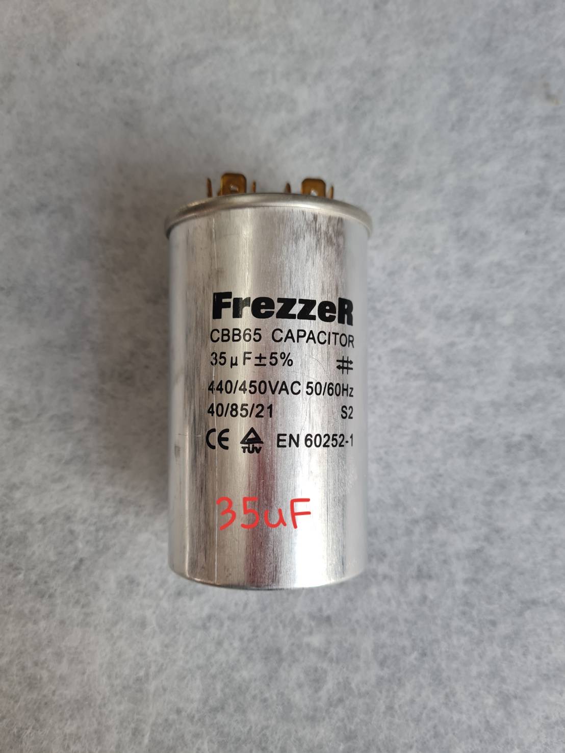 คาปาซิเตอร์ Capacitor ยี่ห้อ Frezzer แคปรัน ขั้วทองเหลืองแท้ รุ่น 2 ...