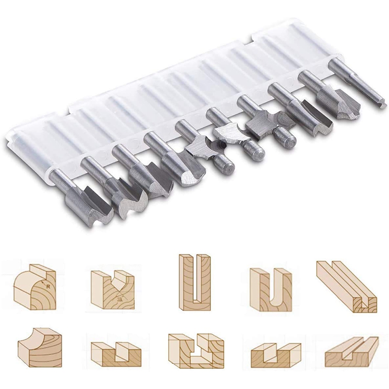 20Pc HSS Router Carbide Engraving Bits for Dremel Router Bit Set 1/8 ...