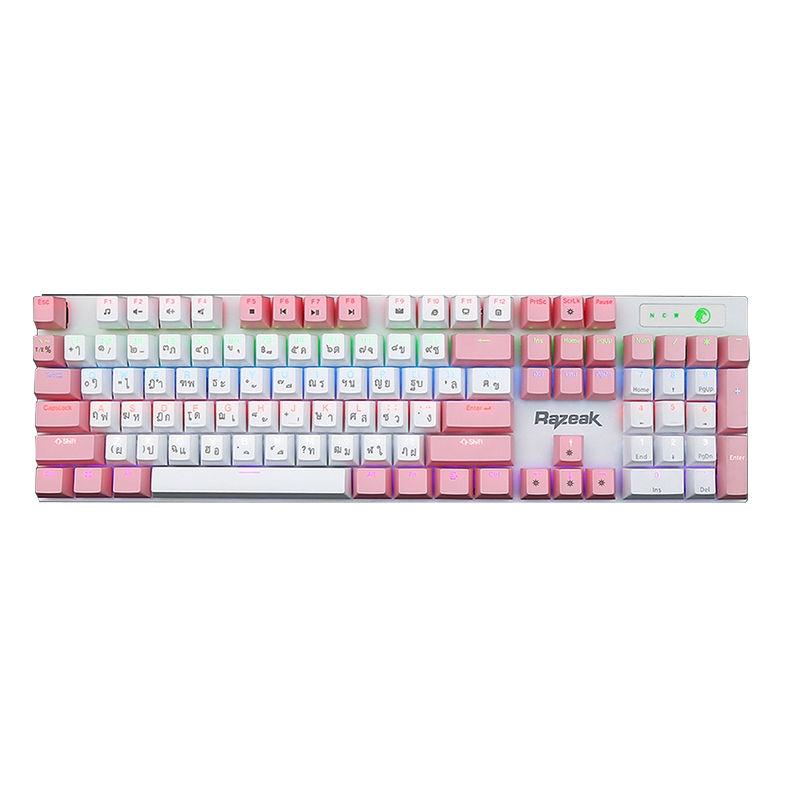 Razeak RK-X61 คีย์บอร์ด Pantheon Metal Mechanical Keyboard Gaming BLUE ...