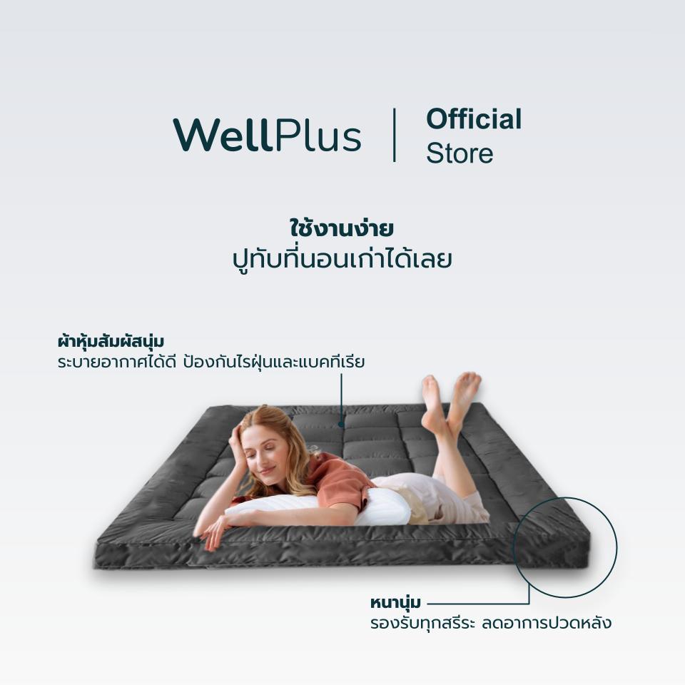 Wellplus Topper รุ่น Linen ที่นอนนาโน 4นิ้ว ทอปเปอร์ cloud fiber ขนาด3. ...