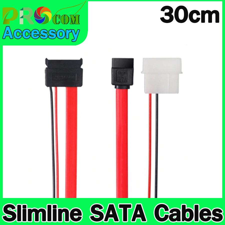 Slimline SATA Cables SATA Power Cable to Molex Slim SATA 13 pin(7P+6P ...