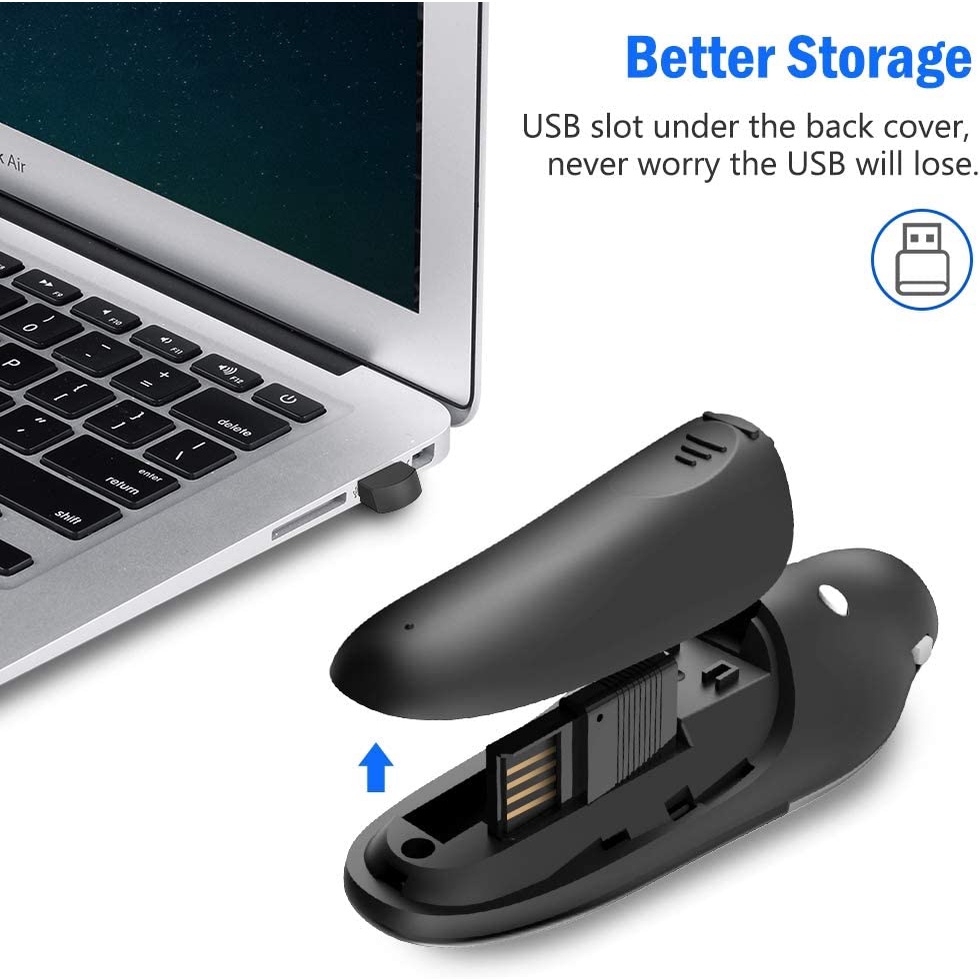 S601 พ้อยเตอร์ เป่า Wireless Presenter USB Presentation Mouse Laser Pointer รีโมทพ้อยเตอร์ รีโมท ...