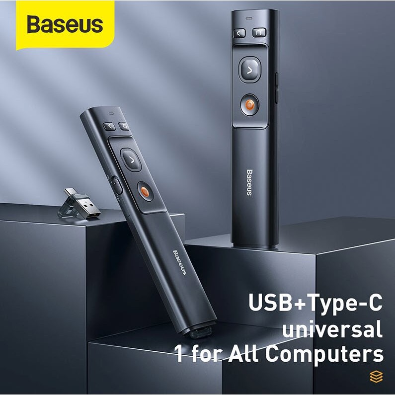 Baseus รีโมทพรีเซนไร้สาย Type c + USB Wireless Remote Control ...