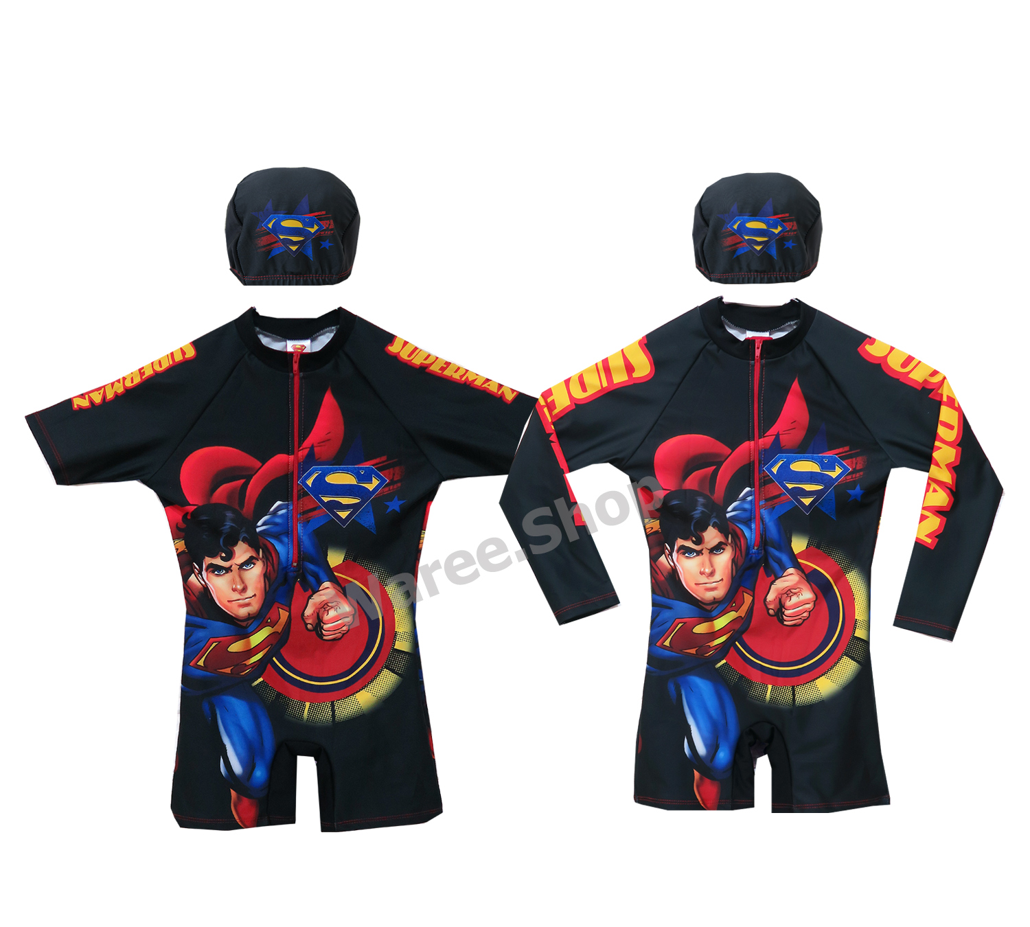 ชุดว่ายน้ำ Superman ซุปเปอร์แมน Swimwear (ลิขสิทธ์แท้) แถม หมวกว่ายน้ำ ...