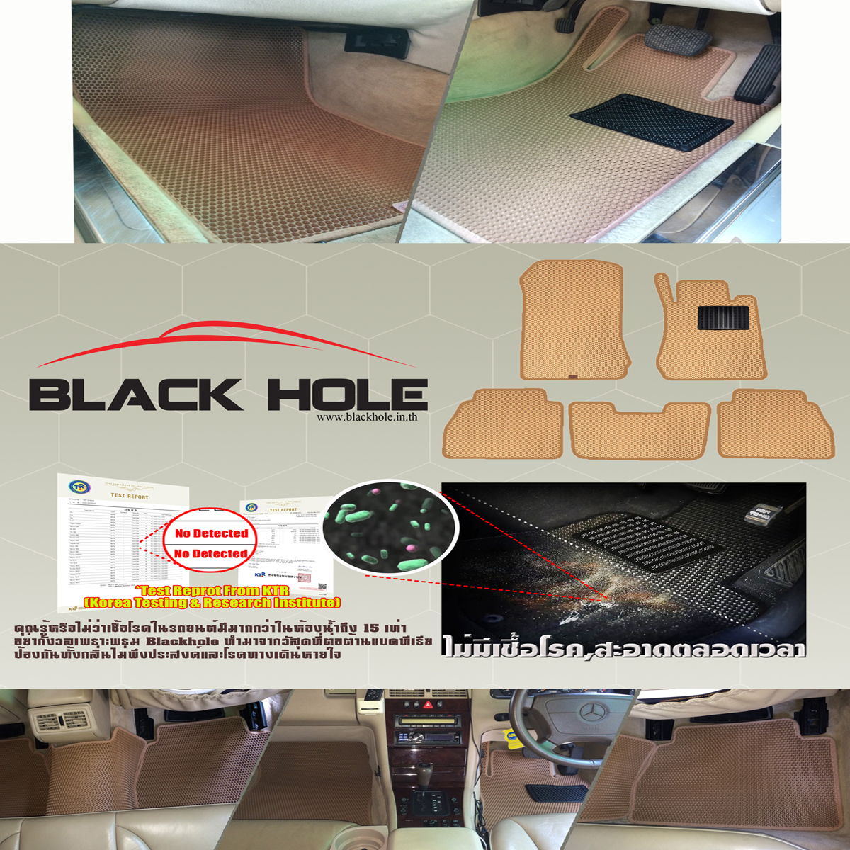 Blackhole Carmat Double layer honeycomb carpet for Benz W210 E200 1997 ...