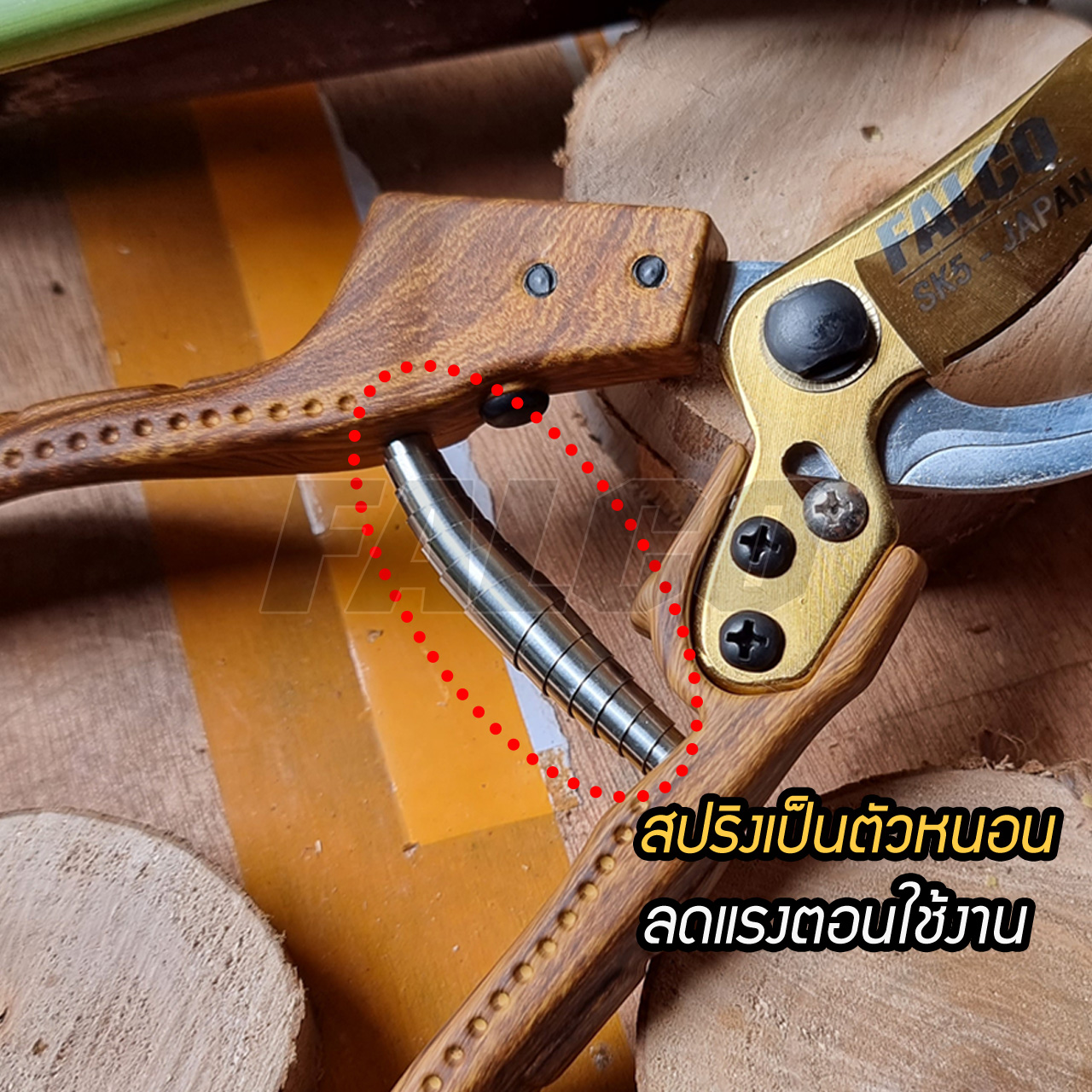 กรรไกรตัดกิ่งไม้ 3 จังหวะ Falco SK5 มาตรฐานญี่ปุ่น กรรไกรตัดกิ่ง กรรไกรแต่งกิ่ง 8 นิ้ว กรรไกรตัด ...