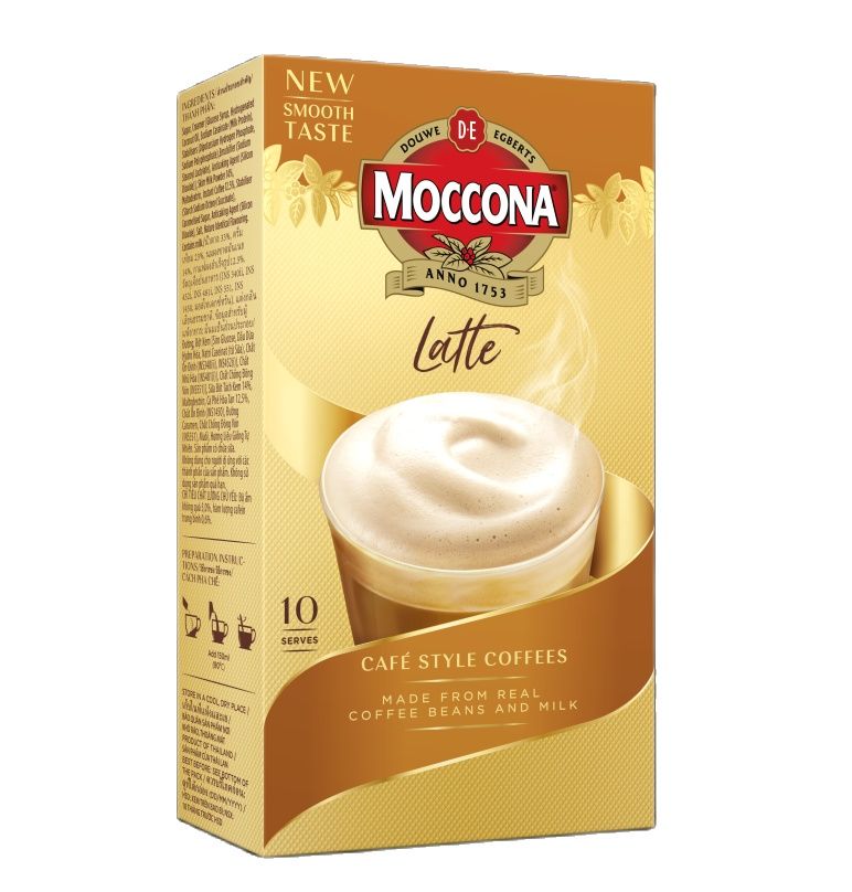 Moccona Latte Cafe Style Coffee มอคโคน่า ลาเต้ คาเฟ่ สไตล์ คอฟฟี่ 16g. x 10ซอง | Lazada.co.th