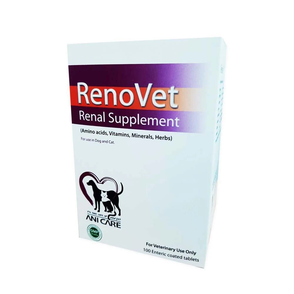 Renovet Renal Supplement อาหารเสริมวิตามินบำรุงไต สุนัข แมว แบบเม็ด ...