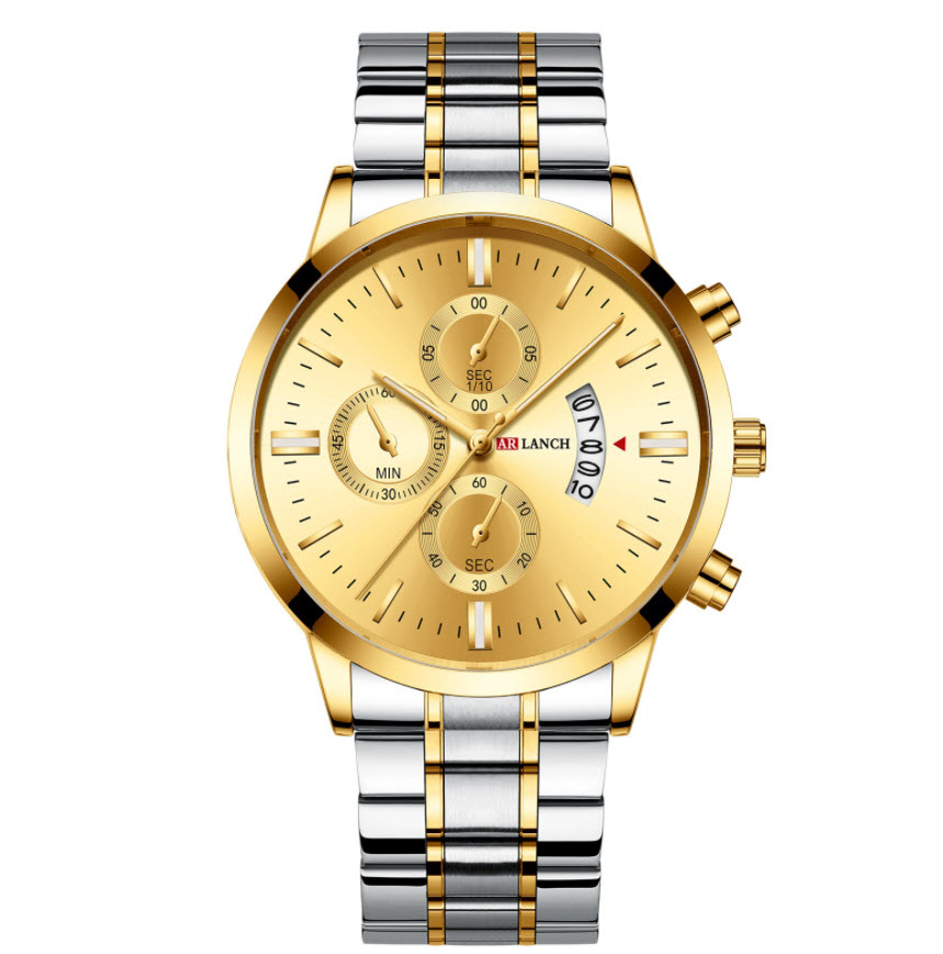 ARLANCH นาฬิกาข้อมือสุภาพบุรุษสายสแตนเลส Decoration Design Luxury ...