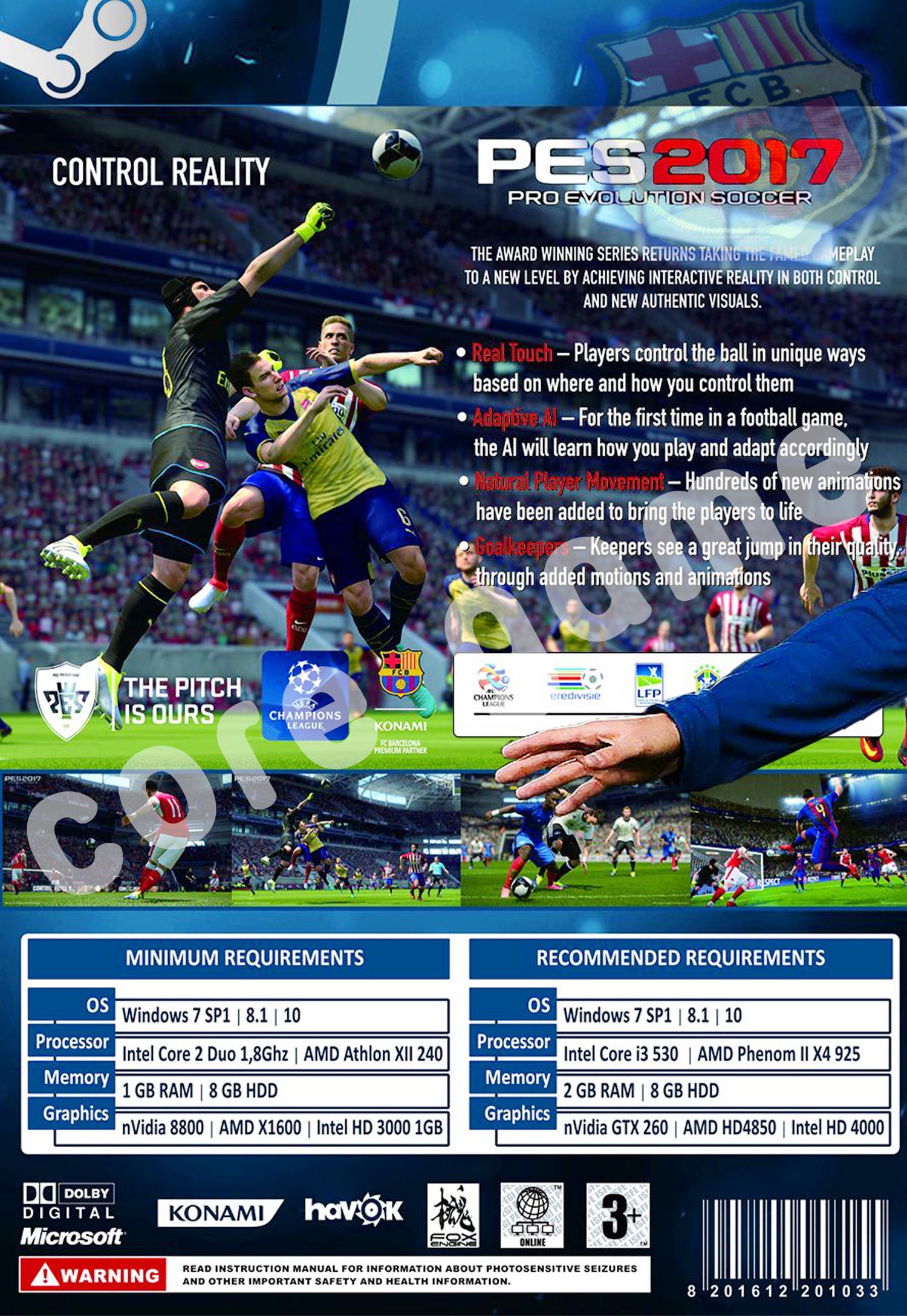 PES 2017 pro evolution soccer 2017 (Patch 5.0) แผ่นเกมส์ แฟลชไดร์ฟ ...