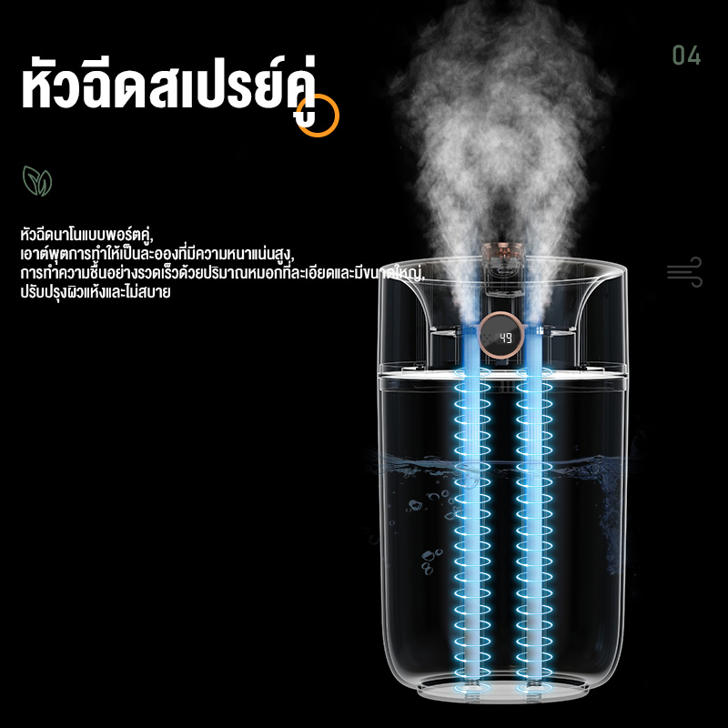 Basike เครื่องพ่นอโรม่า เครื่องทำความชื้น3L.เครื่องพ่นน้ำมันหอม เครื่อง ...
