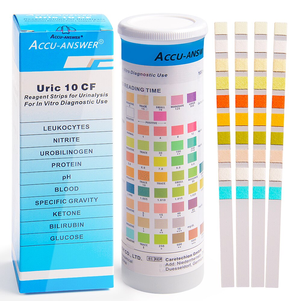 10 Parameter Urine Strips 100pc Dipstick Tests Strips Sealed Pouches ...