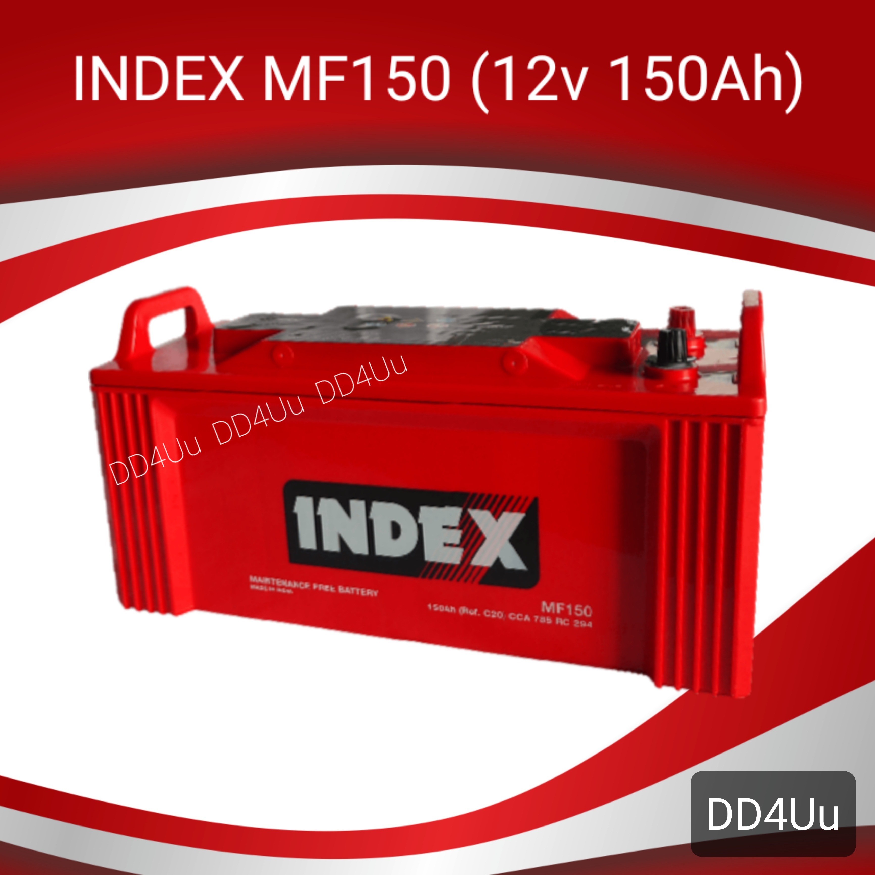 INDEX MF150 แบตเตอรี่รถยนต์ แบตรถบรรทุก รถบัส รถทัวร์ เรือเดินสมุทร งานโซล่าเซลล์ | Lazada.co.th