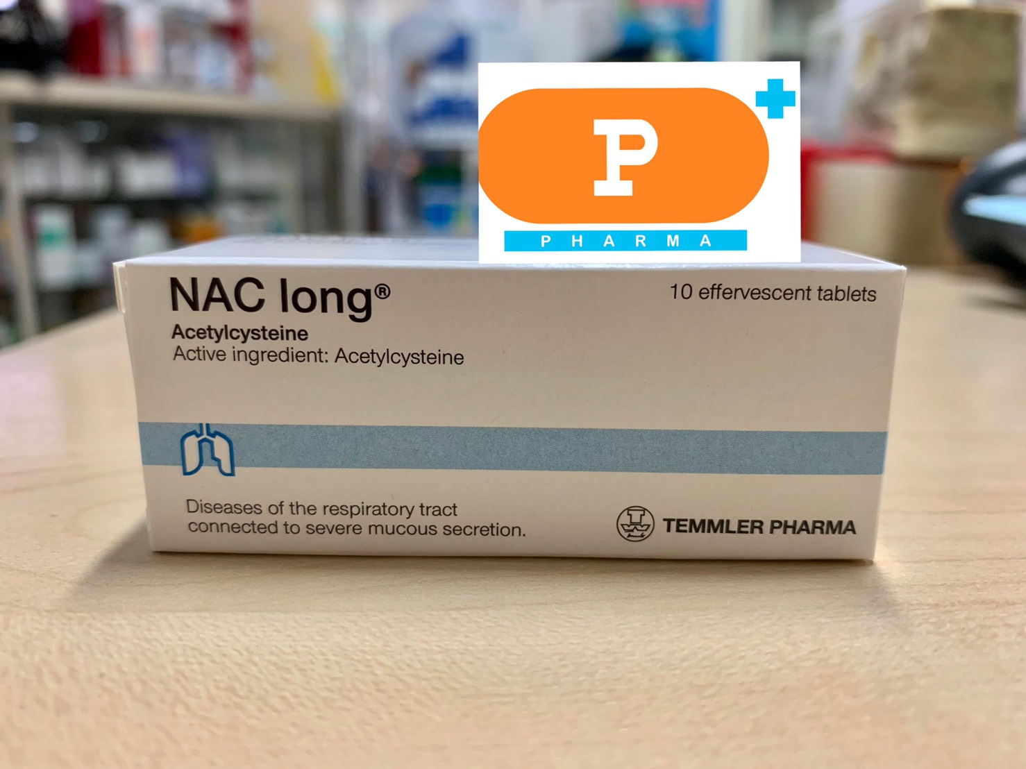 NAC long ละลายเสมหะ/ขับเสมหะที่เหนียวข้น 10เม็ด เม็ดฟู่ - PPharma+ ...