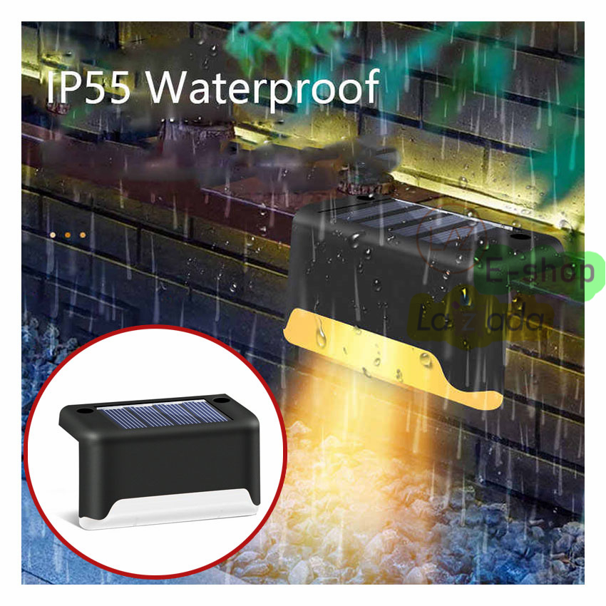 Solar light 1 LED ติดบันไดหน้าบ้าน รั้วบ้าน LTD1-Y ไฟเหลือง เพิ่มความ ...