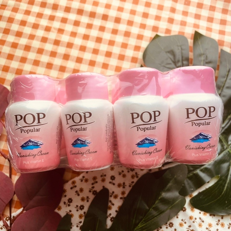 (ยกโหล 12 ชิ้น) ป๊อป วานิชชิ่งครีม pop vanishing cream plus Vitamin E ...