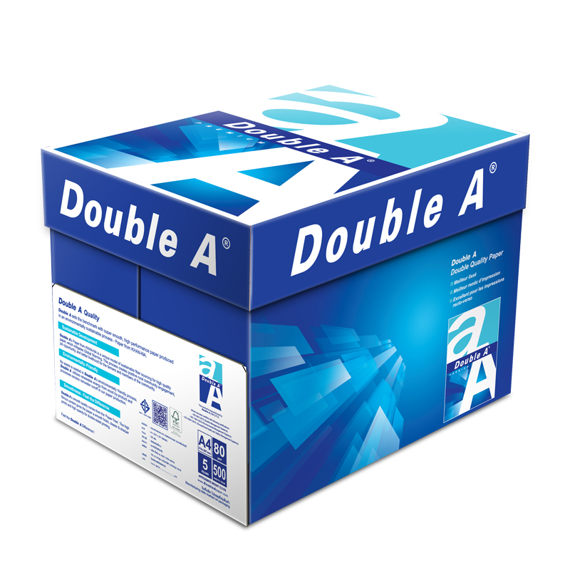 Double A กระดาษถ่ายเอกสาร FSC A4 80แกรม 500แผ่นรีม (แพ็ก 5 รีม) - OfficeMate - ThaiPick