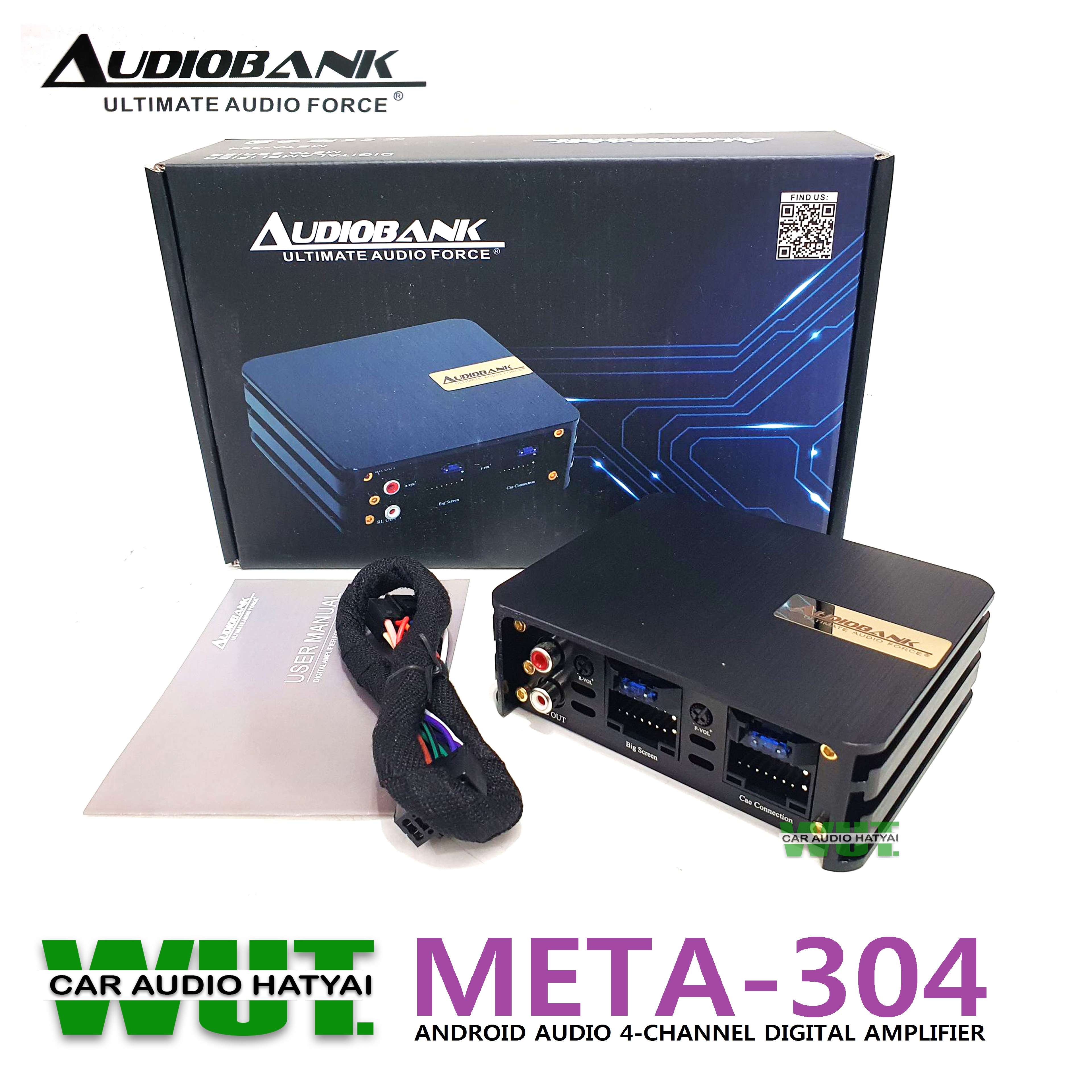 AUDIOBANK เพาเวอร์แอมป์จอแอนดรอย ปลั๊กตรงุรุ่น 4ch 60วัตต์ Class AB ...