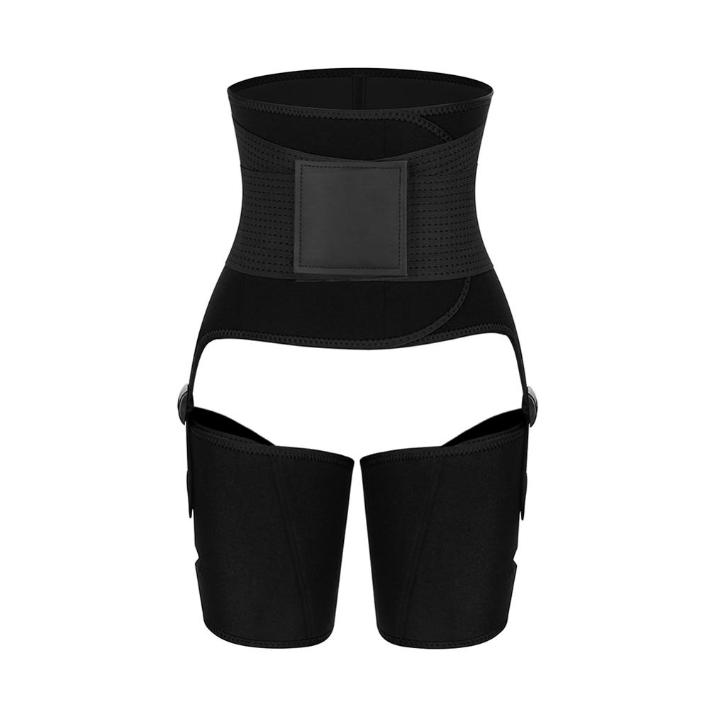 2 in 1 Waist Trainer and Thigh Trimmer Double Compression Belt Leg ...