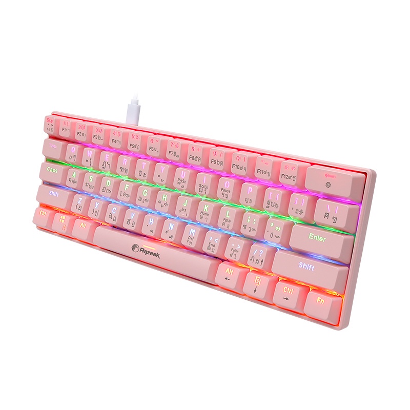 Keyboard Razeak RK-X41 มี2สี คีย์บอร์ดสำหรับเกม Hunter Semi Blue Switch ...