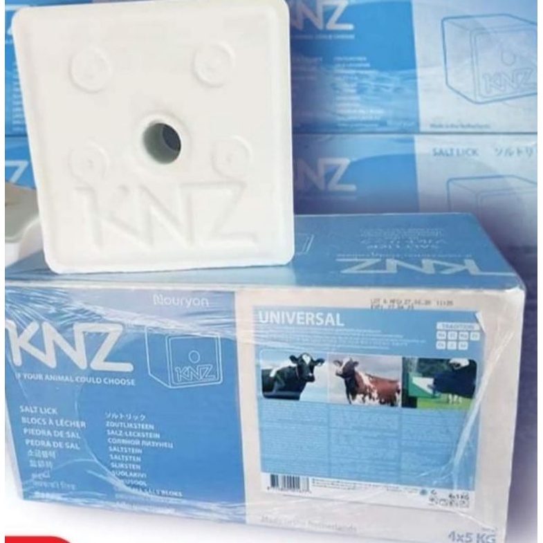 เกลือแร่ธาตุ KNZ สำหรับบำรุงวัว ควาย แพะ แกะ ม้า บรรจุ 4 ก้อน(ก้อนละ5 ...
