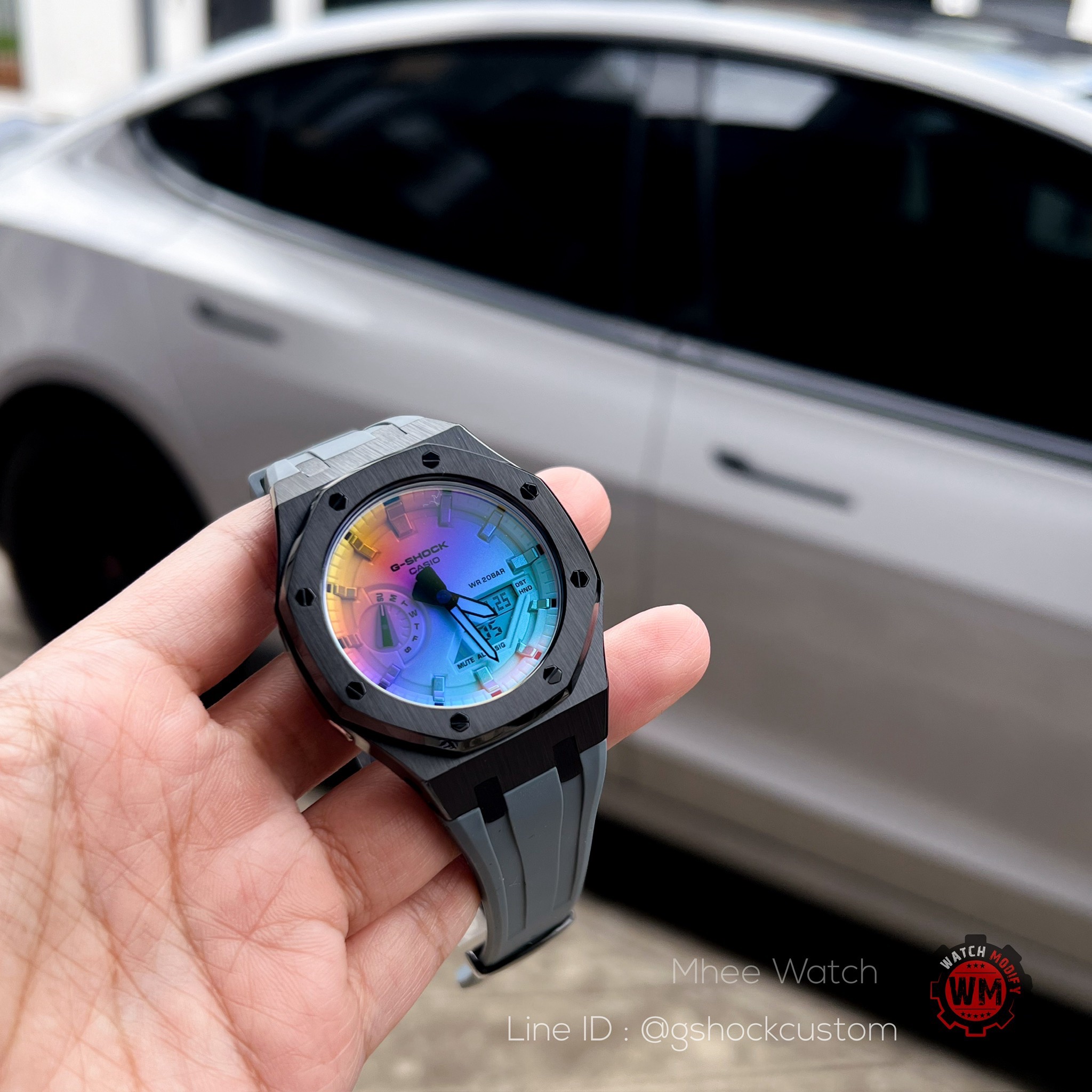 G-SHOCK AP Casioak Rainbow Dial Black Metal Grey Lambo Strap - Mhee ...