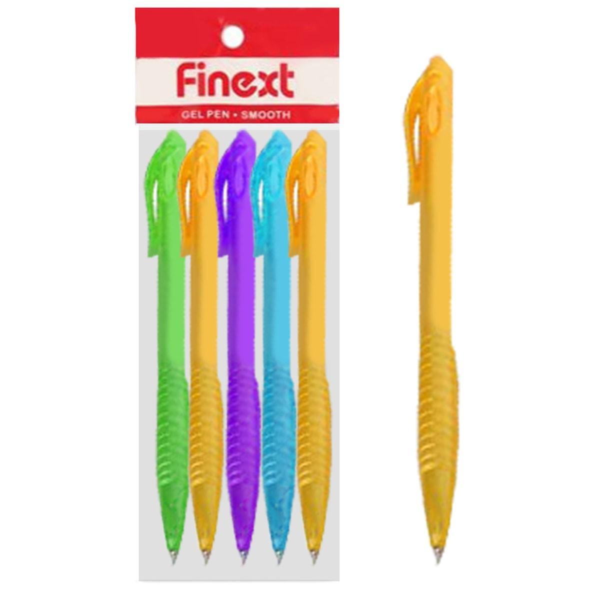 FINEXT ปากกาเจล แบบกด 0.5 มม. รุ่น B-162 สีแดง - Nana goods store ...