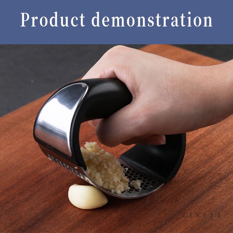 Manual Garlic Presser Curved Garlic Grinding Slicer Chopper Stainless ...