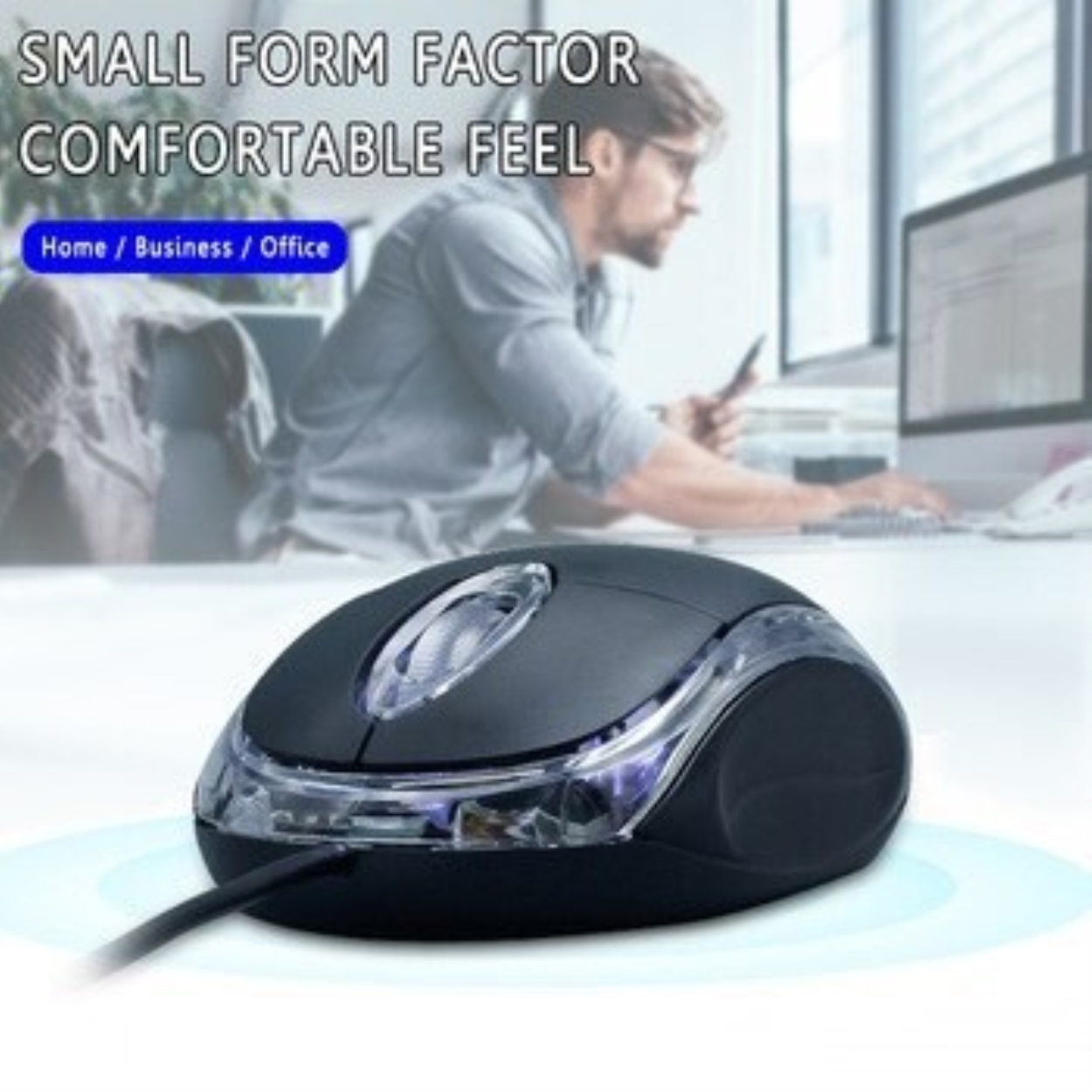 卍 ????Mini LED Light เมาส์แบบมีสาย USB Optical Mouse Scroll Wheel ...