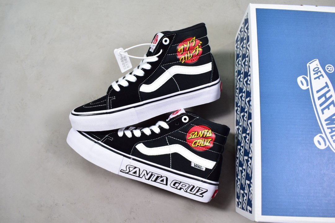 ยิงจริง มีสินค้า รองเท้าผ้าใบSanta Cruz X VANS SK8-Hi Pro black 35-44 ...