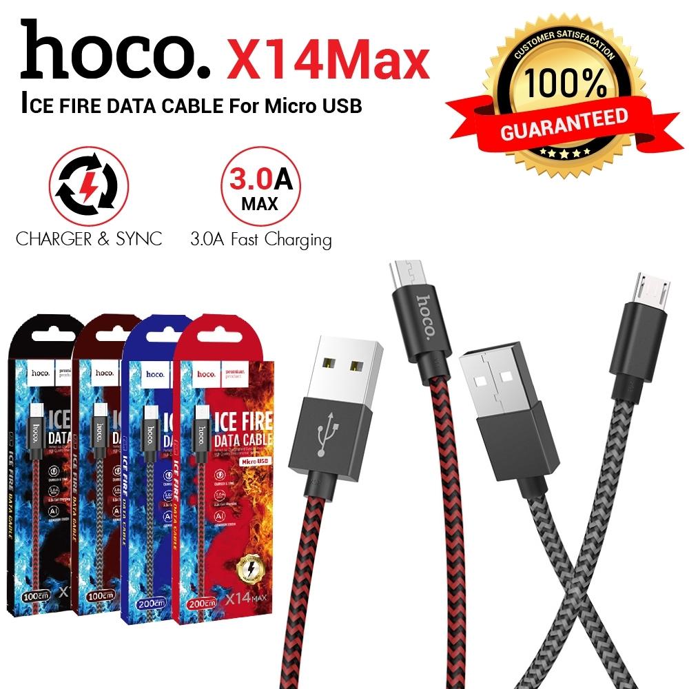 Hoco X14 Max สายชาร์จ Ice Fire for Lightning Micro USB สายมีความยาว 1และ2เมตร - BIG SALESALE ...