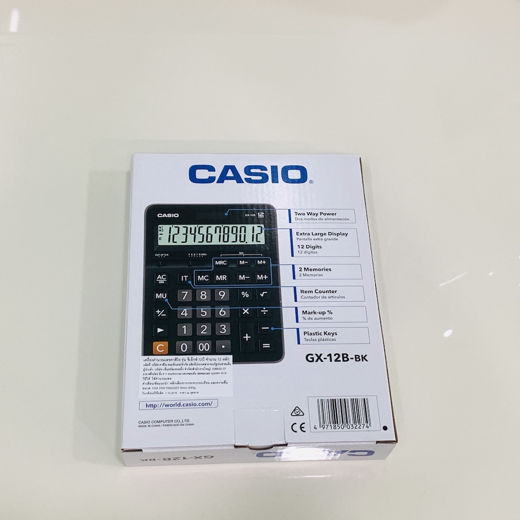 Casio เครื่องคิดเลข GX-12B ของแท้ 100% ประกันศูนย์เซ็นทรัลCMG2 ปี จากร้าน M&F888B - M&F888 B ...