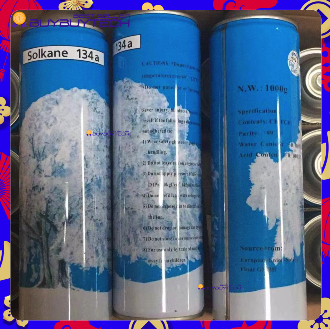 น้ำยาแอร์ Solkane R134A กระป๋อง 1000กรัม อะไหล่ แอร์ | Lazada.co.th