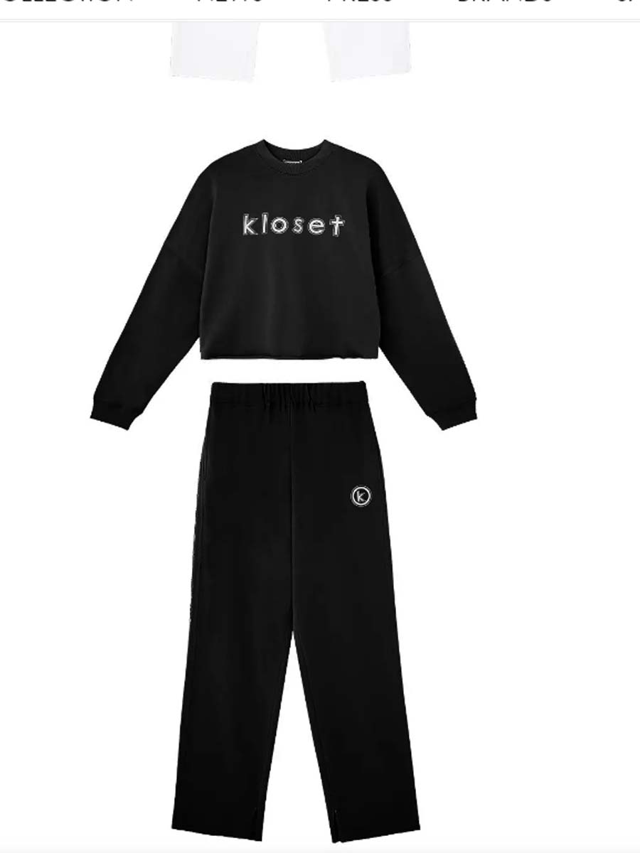 KLOSET Kiss Sweatshirt Set (KK22-SET003) ชุดเซ็ท โลโก้ KLOSET เสื้อแขน ...