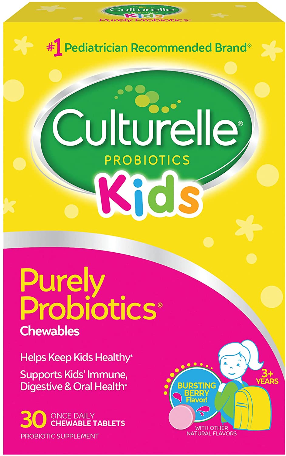 แก้ท้องผูกเด็ก ท้องเสีย Culturelle Probiotic Kids สำหรับเด็ก โปรไบโอติก ...